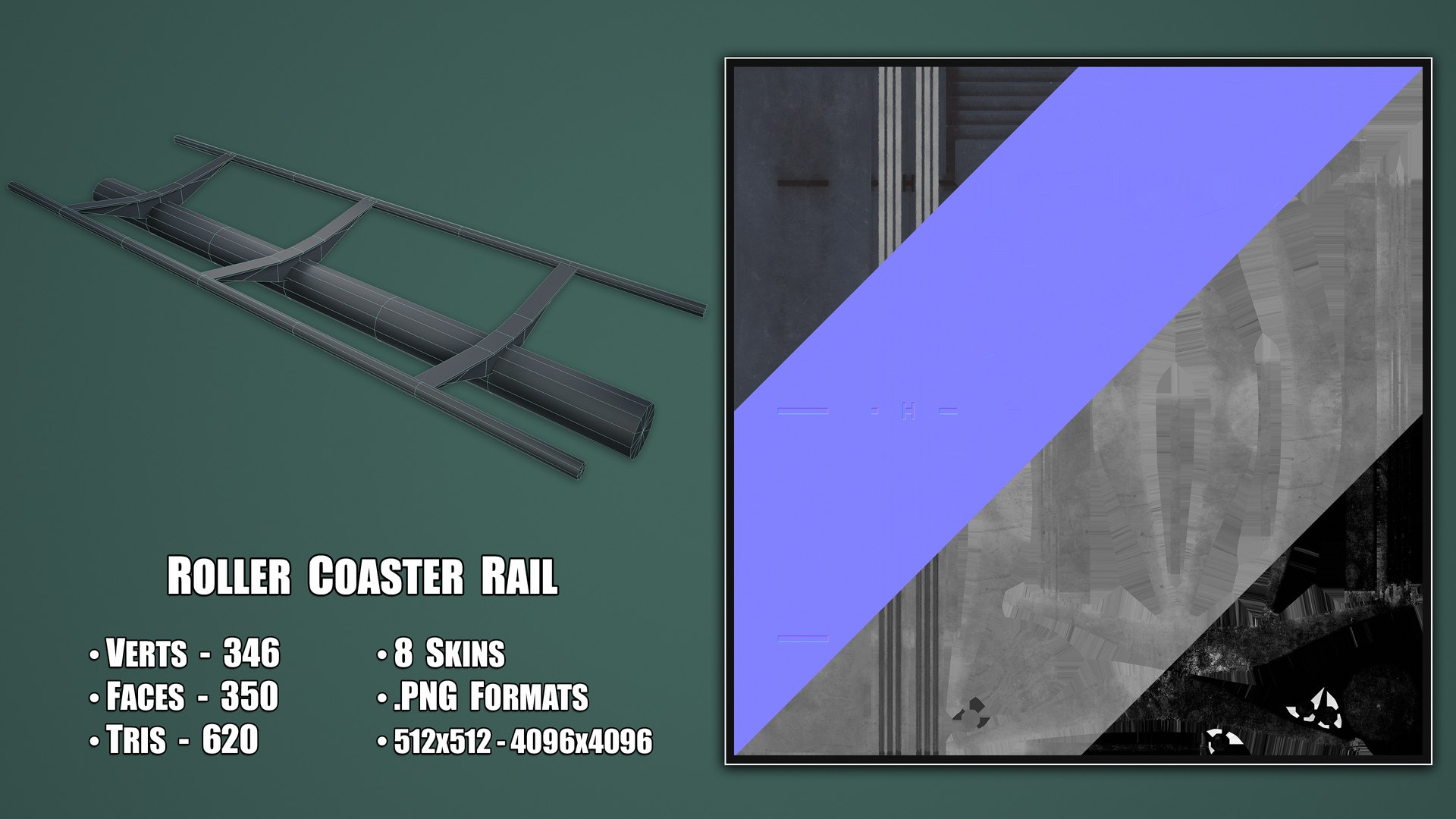 3D Roller Coaster Cart - TurboSquid 2111974