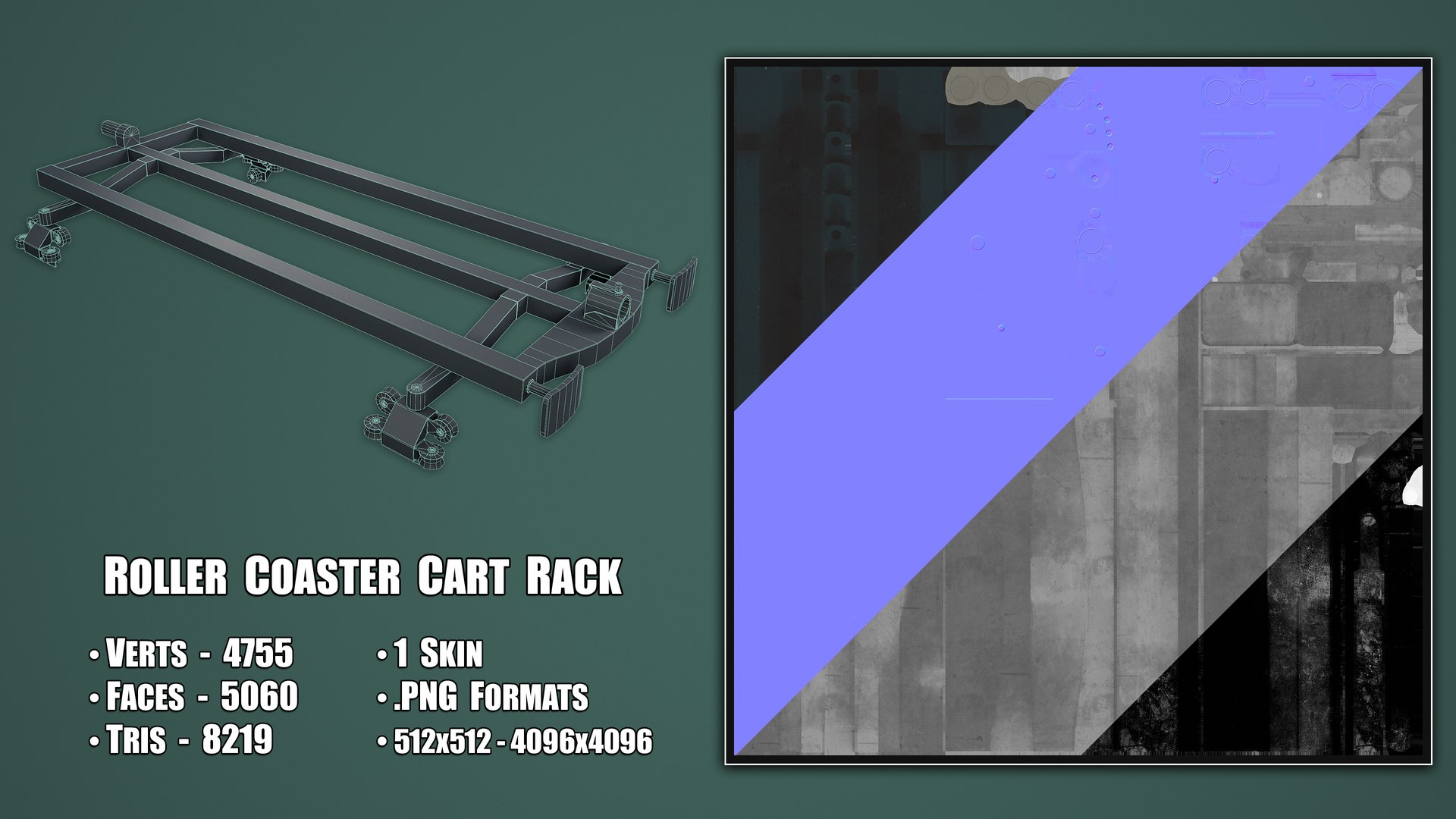 3D Roller Coaster Cart - TurboSquid 2111974