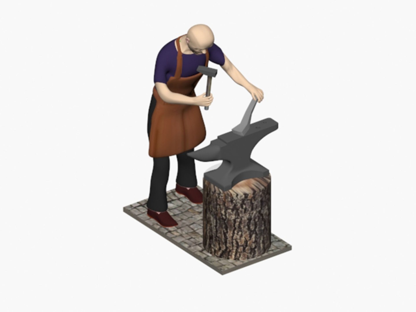 3D Blacksmith Man Model - TurboSquid 1927953