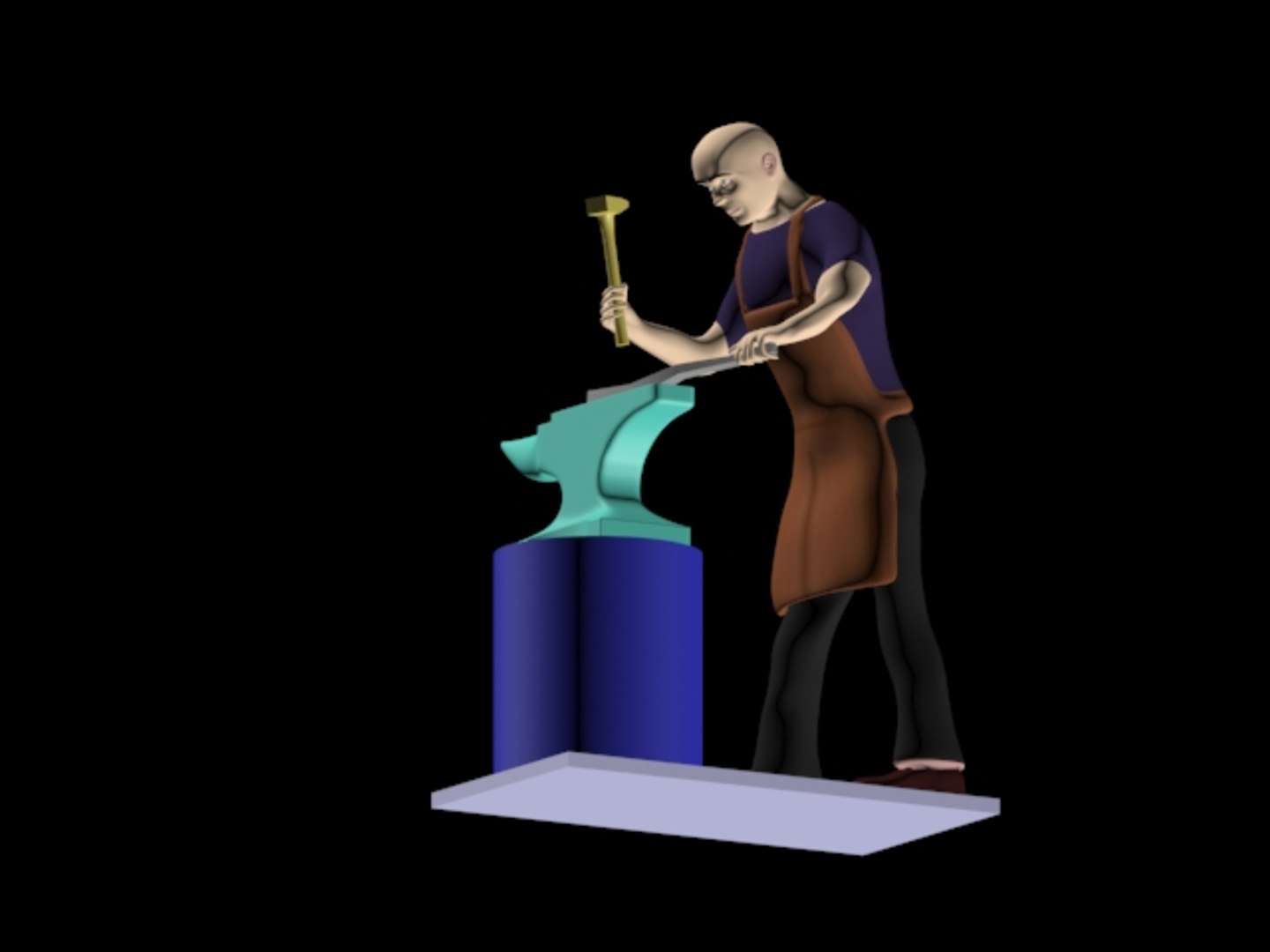 3D Blacksmith Man Model - TurboSquid 1927953