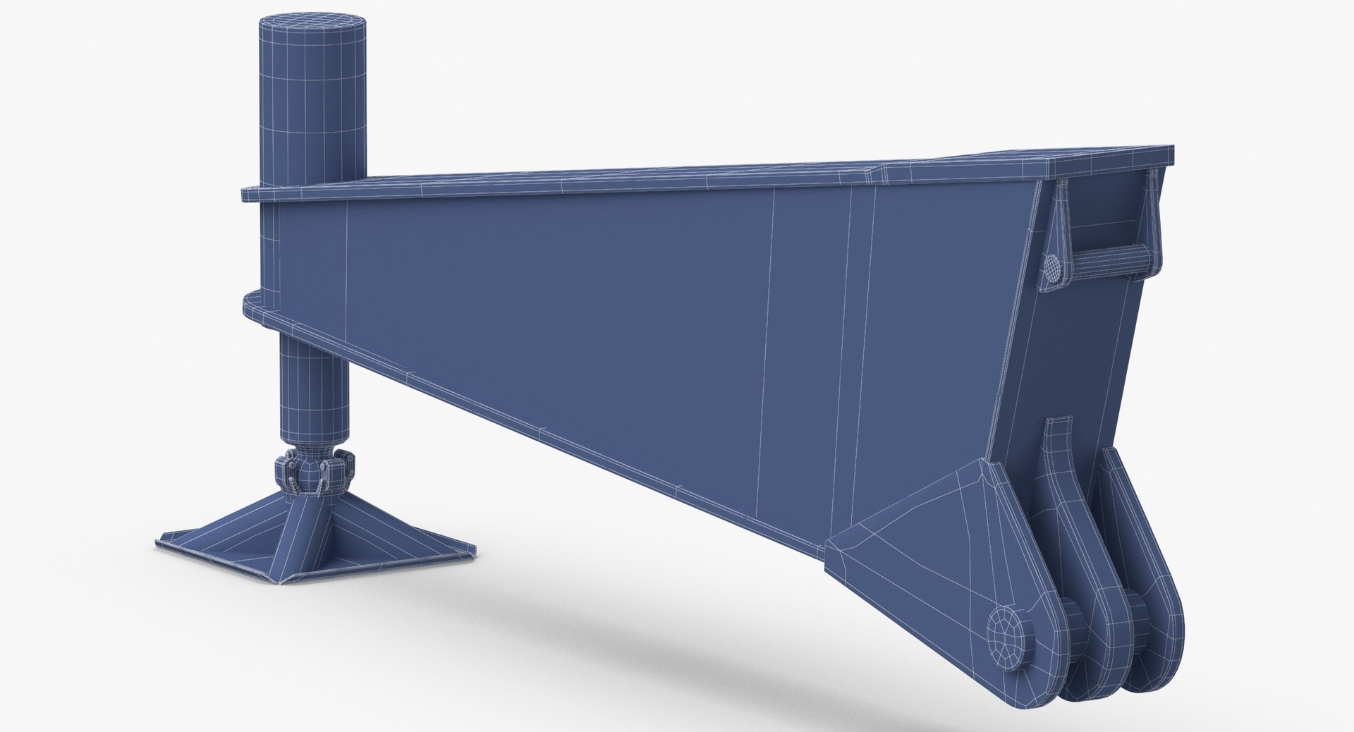 3D Model Crane Outrigger 02 White - TurboSquid 1679975