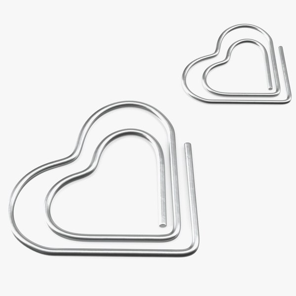 3D Paper Clip Heart Shape Metal model - TurboSquid 1861538