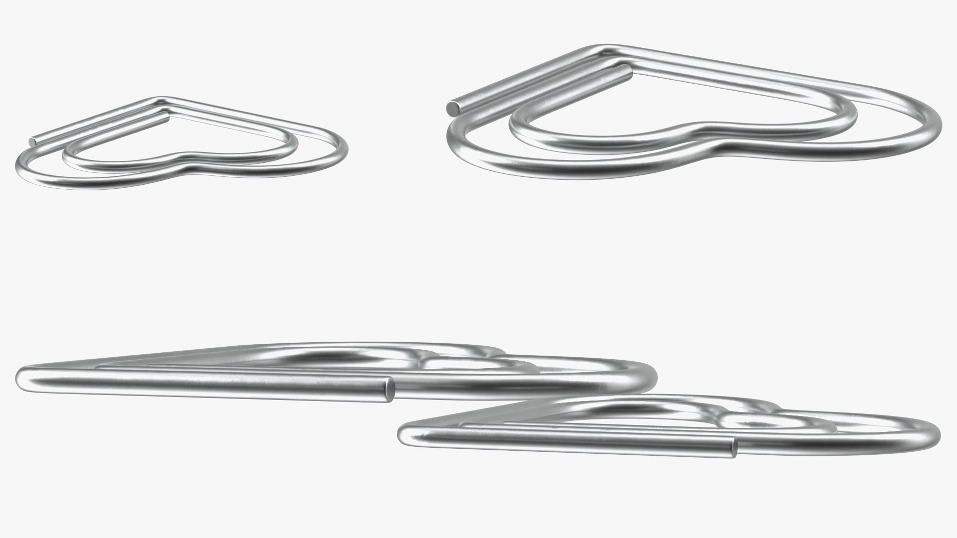 3D Paper Clip Heart Shape Metal Model - TurboSquid 1861538