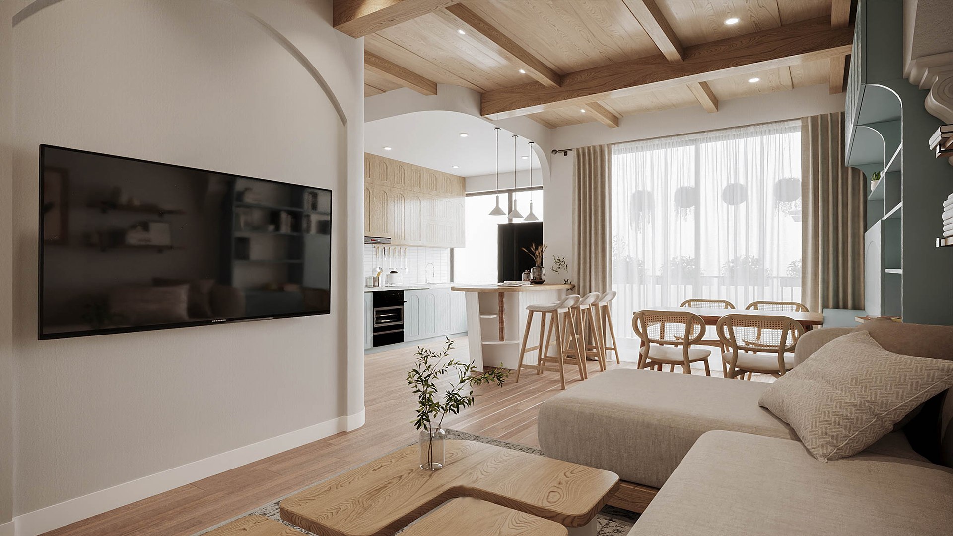 3D Living Kitchen 05 - Maiholuxury - MAX OBJ FBX SKP Simlab Collada ...