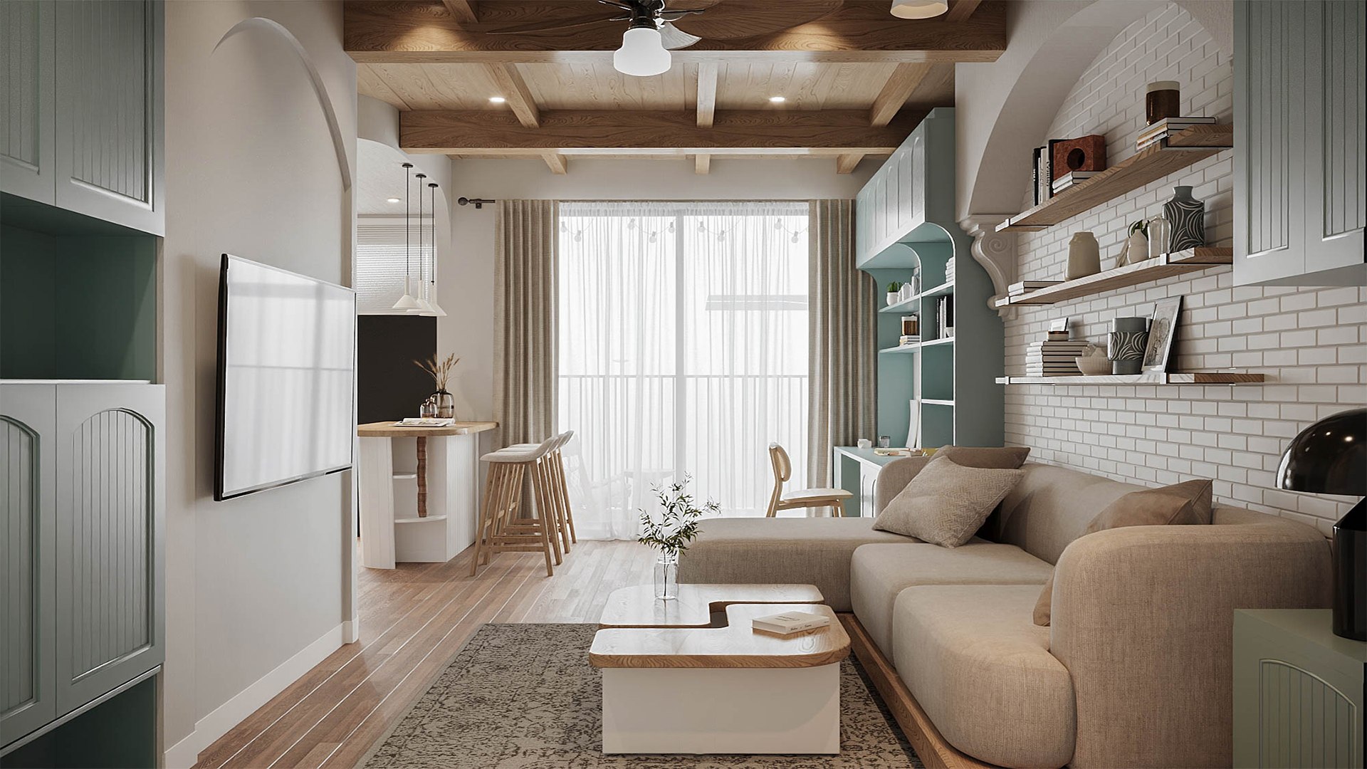 3D Living Kitchen 05 - Maiholuxury - MAX OBJ FBX SKP Simlab Collada ...