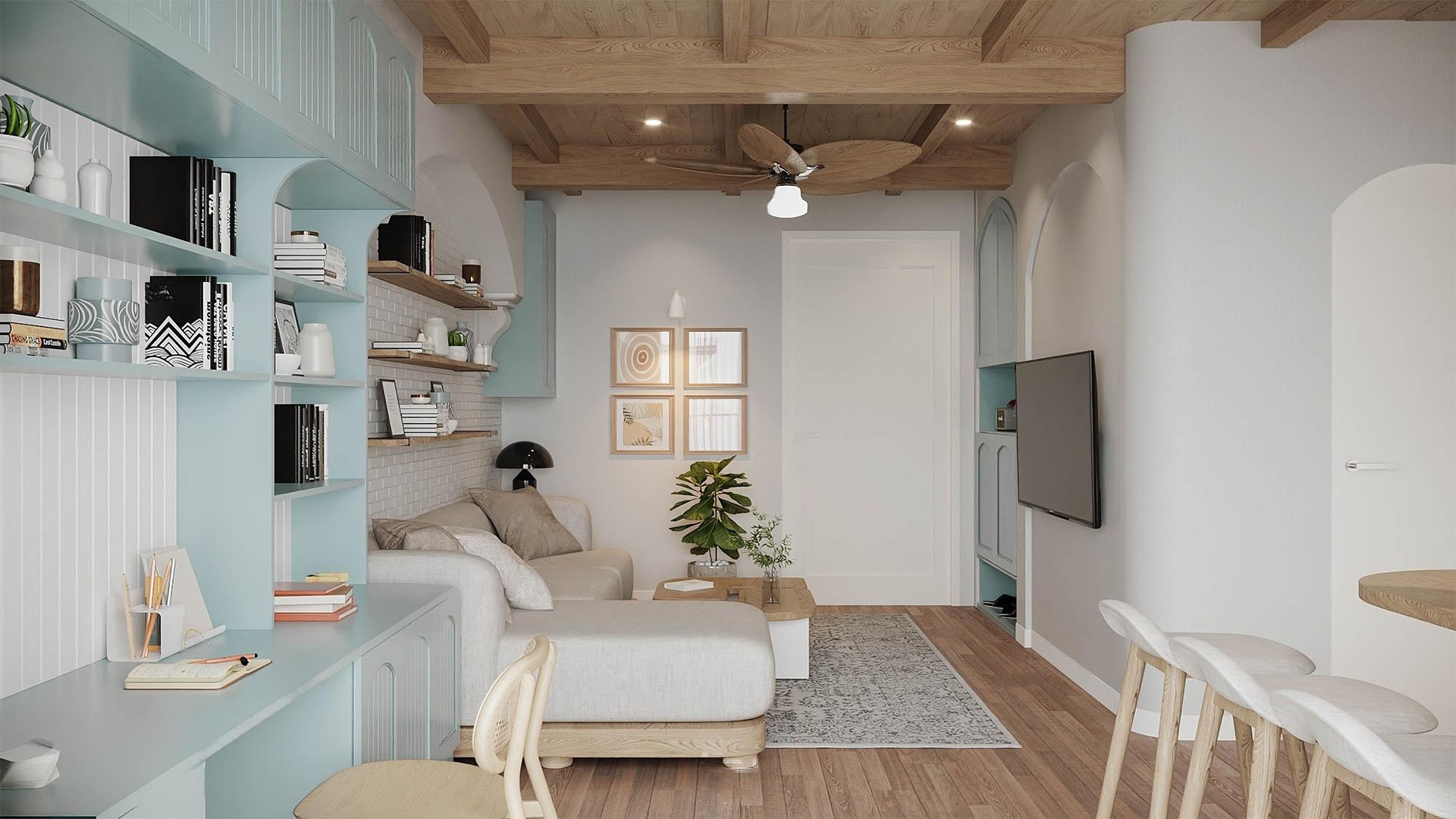 3D Living Kitchen 05 - Maiholuxury - MAX OBJ FBX SKP Simlab Collada ...