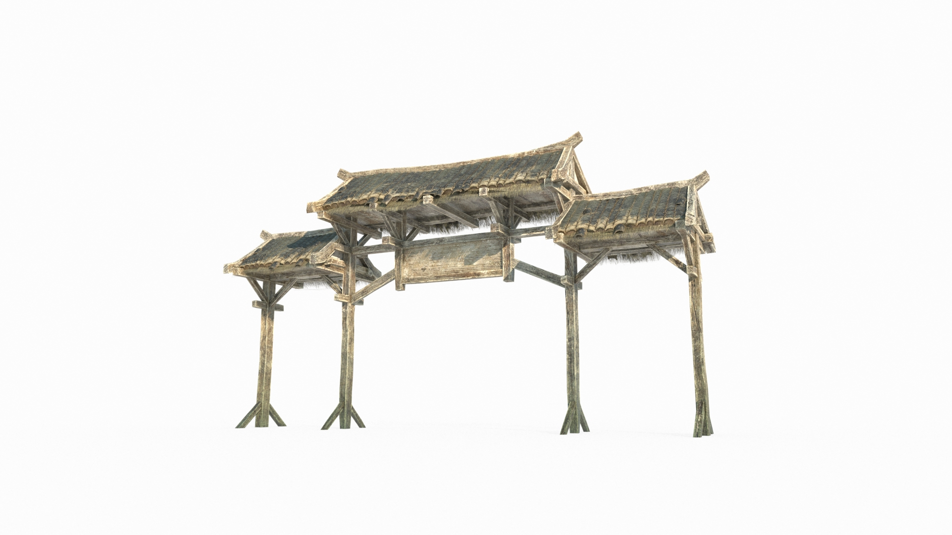 3D Ancient Asian Memorial Archway Gate - TurboSquid 2283427