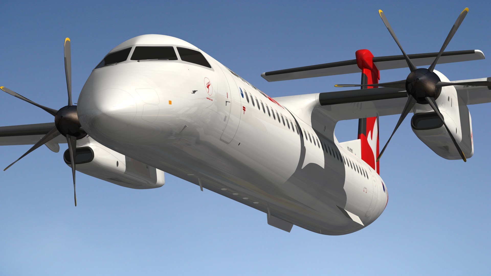 3D Dash 8 QantasLink Model - TurboSquid 2161617