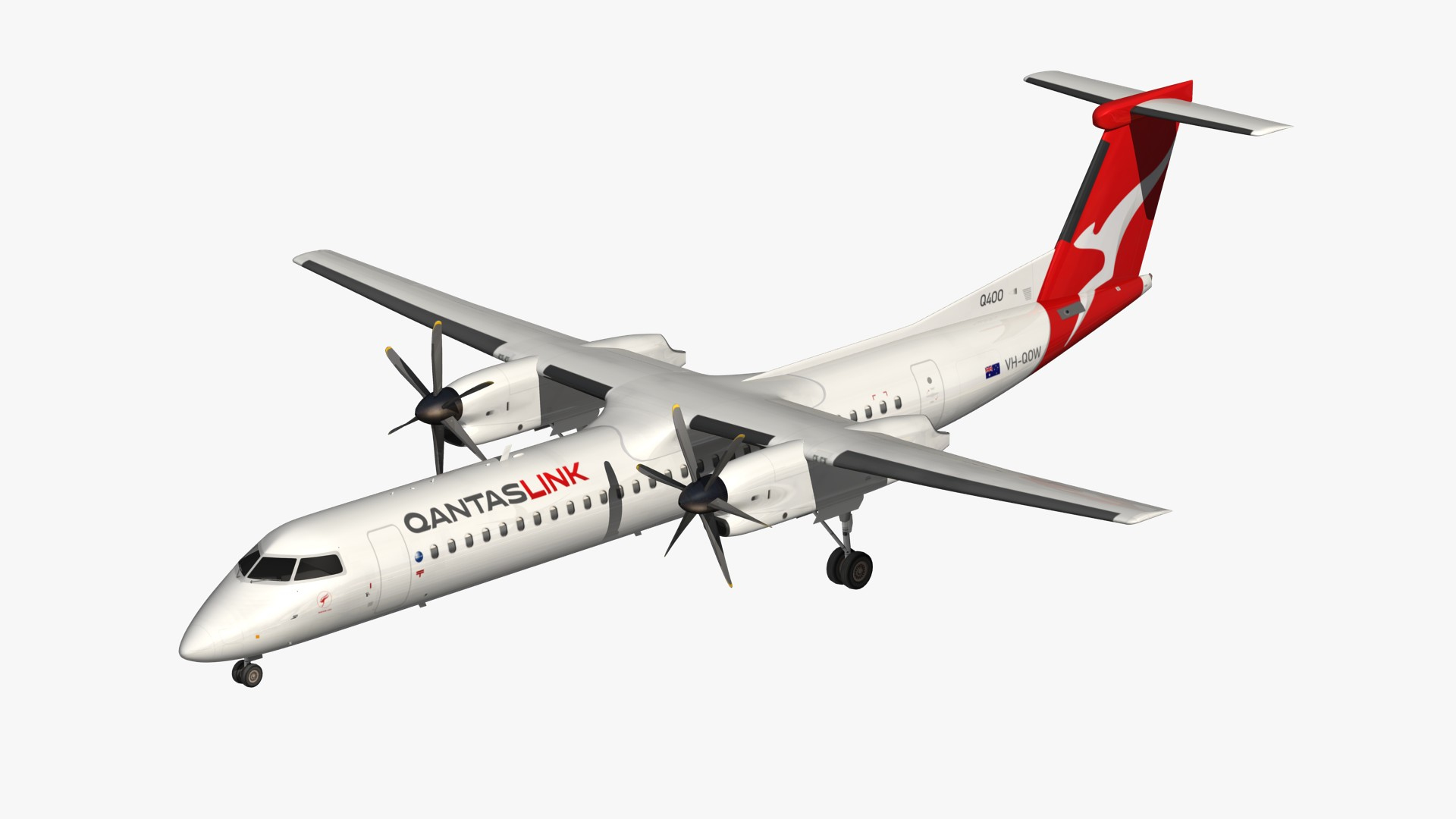 3D Dash 8 QantasLink Model - TurboSquid 2161617