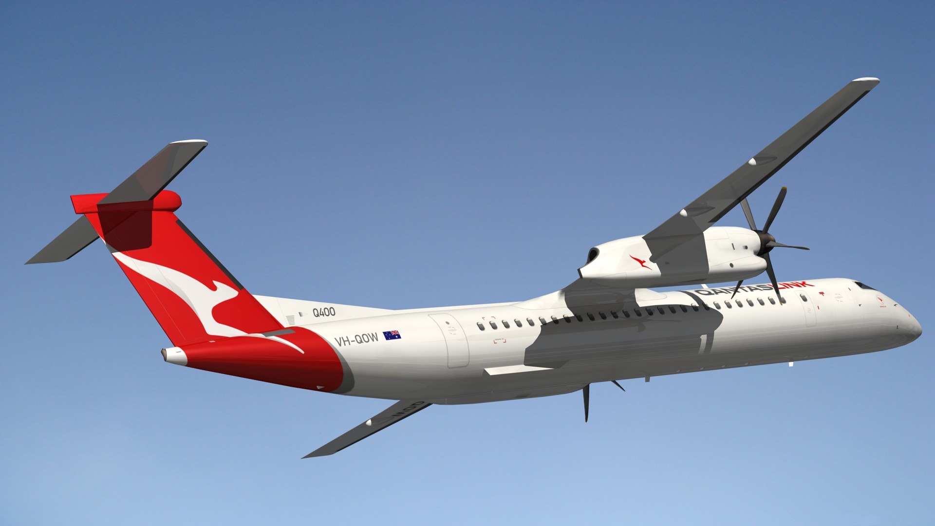 3D Dash 8 QantasLink Model - TurboSquid 2161617