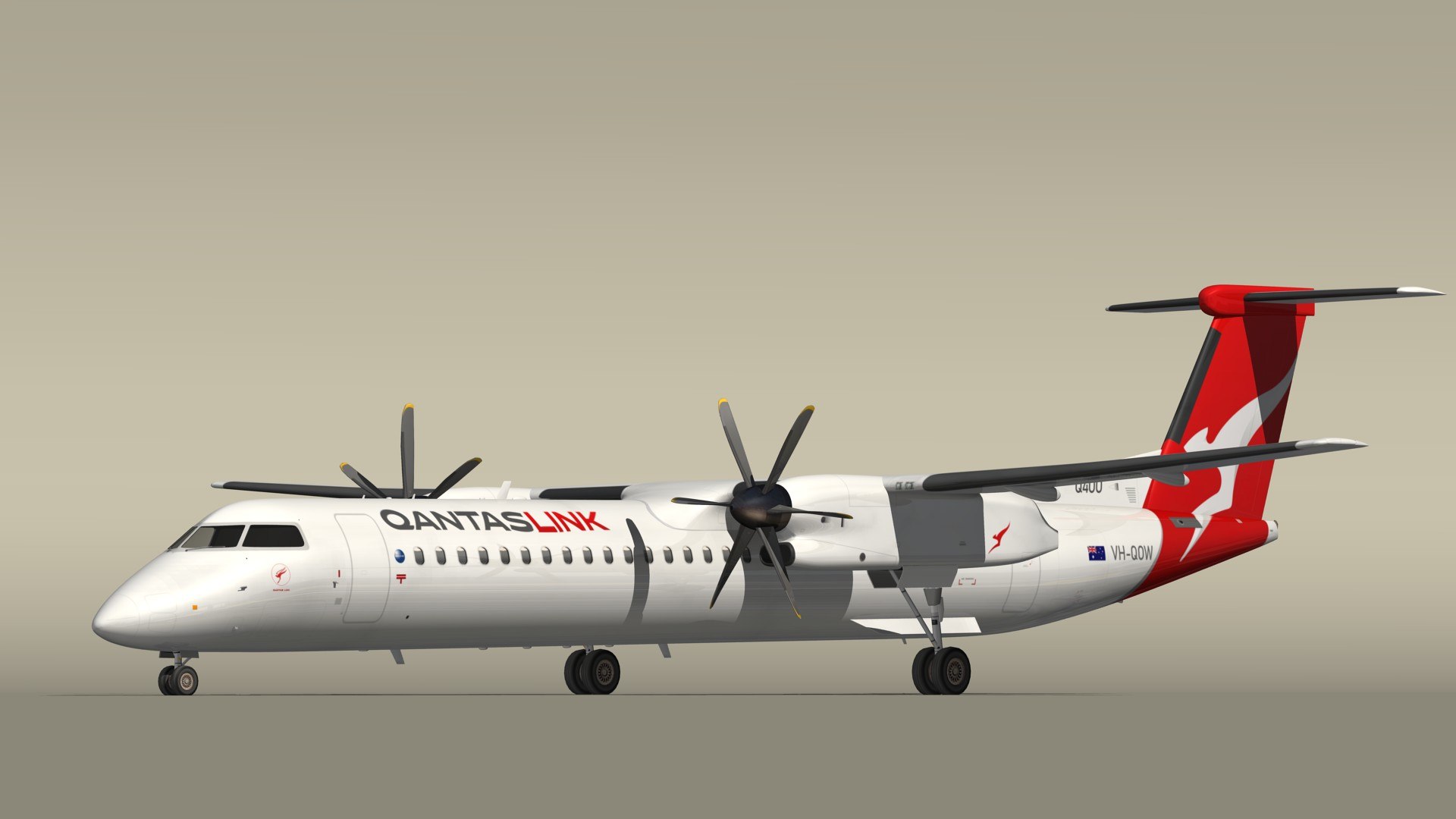 3D Dash 8 QantasLink Model - TurboSquid 2161617