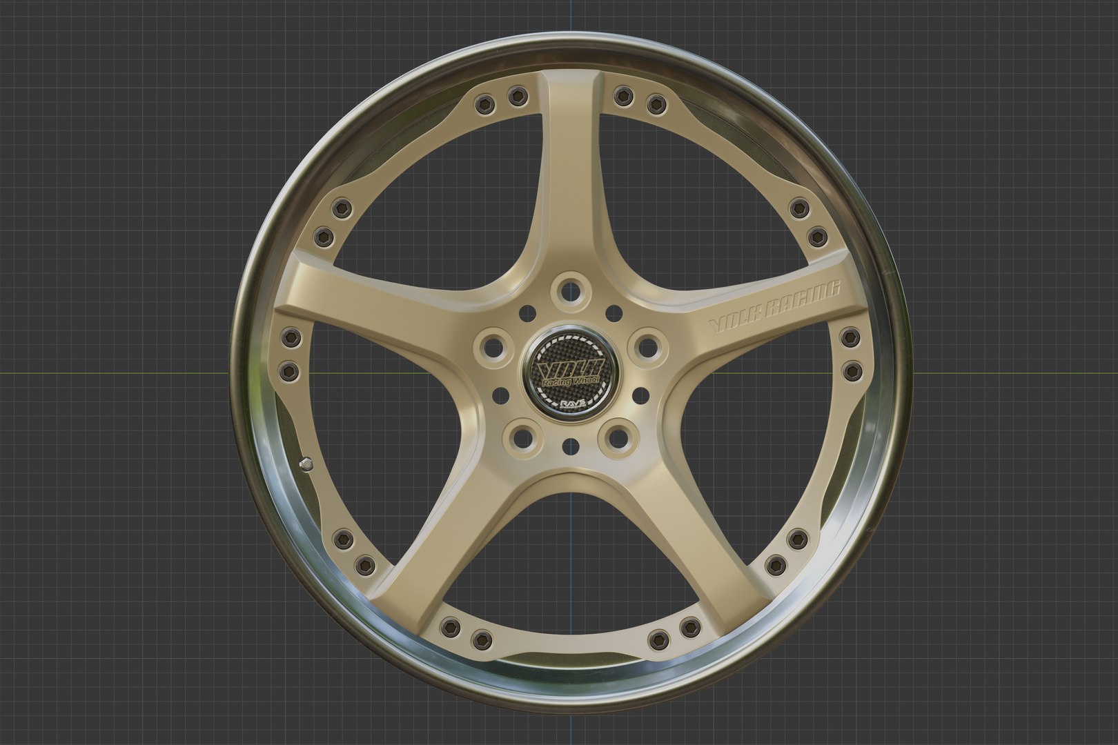 RAYS VOLK RACING GTS Car wheel 3D model - TurboSquid 1808338
