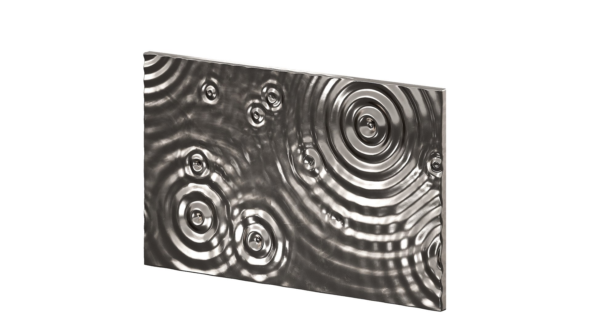 Water Ripple 3d Wall Panel Decorative Metallic Relief 3D Model ...