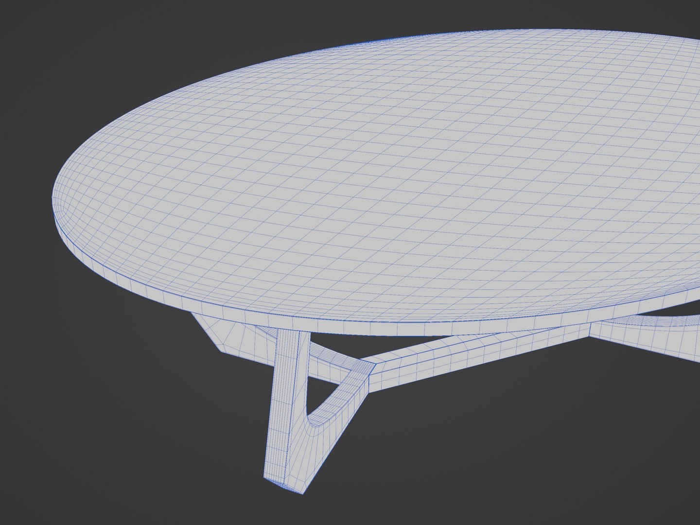 Oval Coffee Table With Granite Surface 3D - TurboSquid 2074444