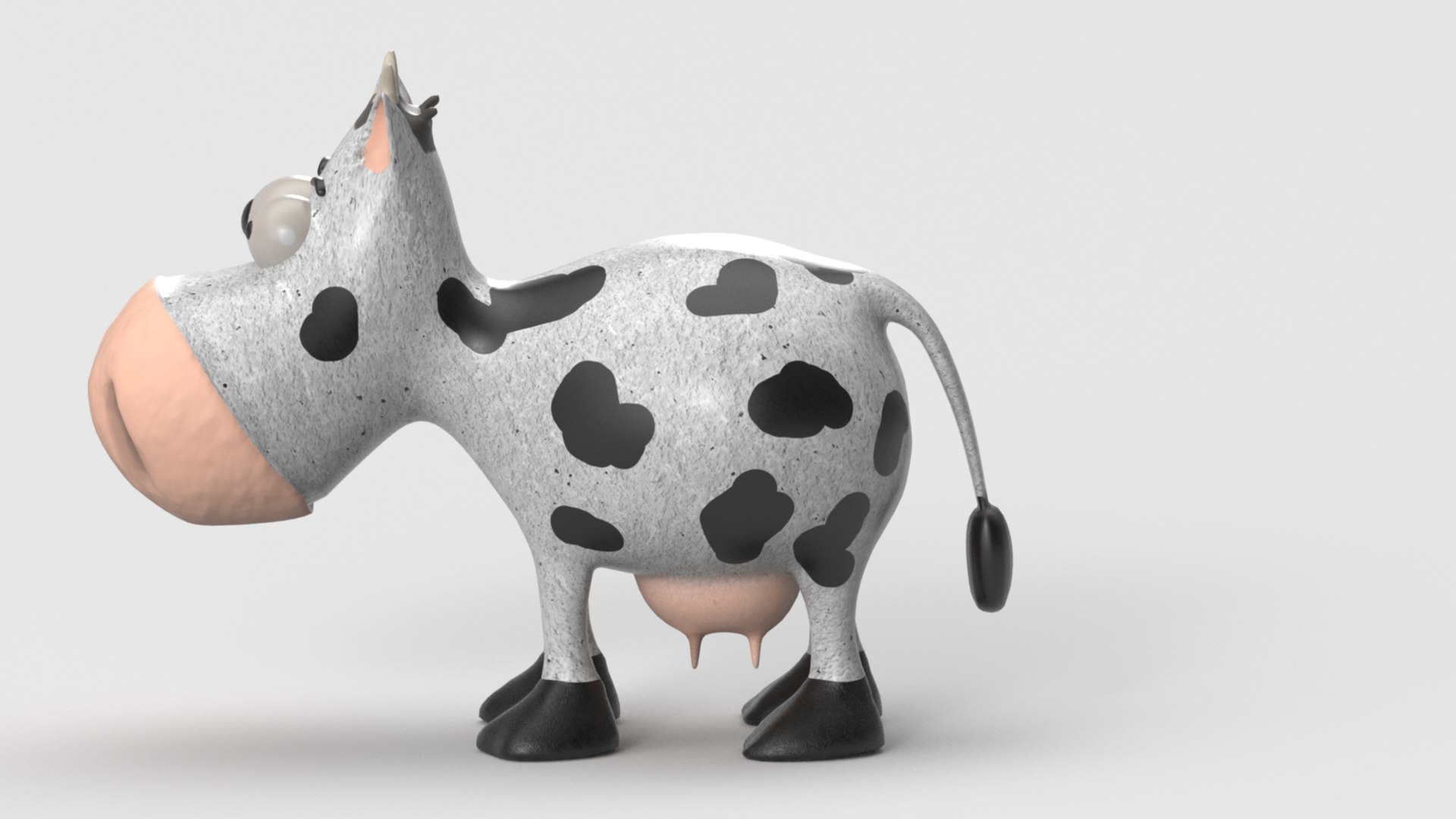 3D Animal Cartoon Cow - Low Poly Comic Unwapped 4K - TurboSquid 2003310
