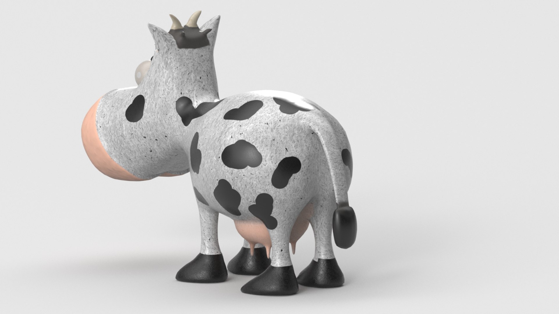 3D Animal Cartoon Cow - Low Poly Comic Unwapped 4K - TurboSquid 2003310