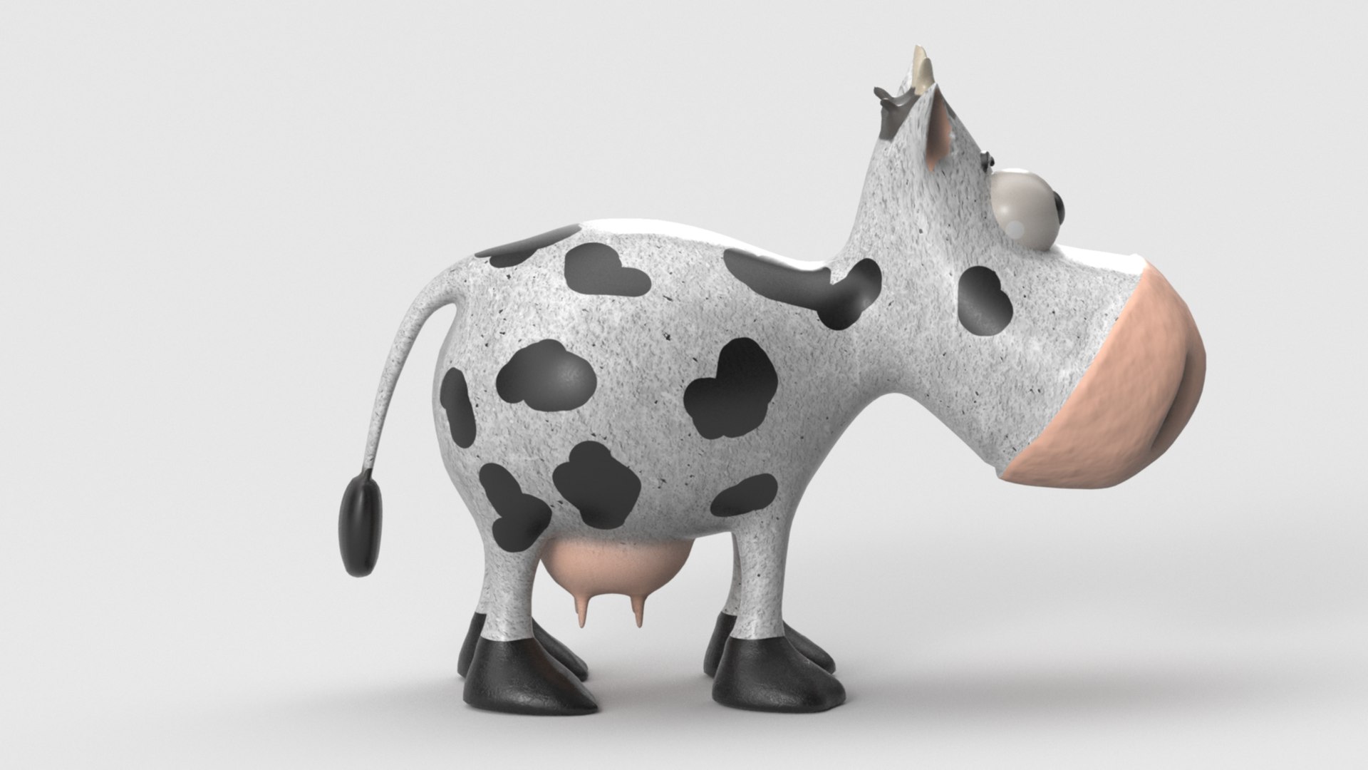 3D Animal Cartoon Cow - Low Poly Comic Unwapped 4K - TurboSquid 2003310