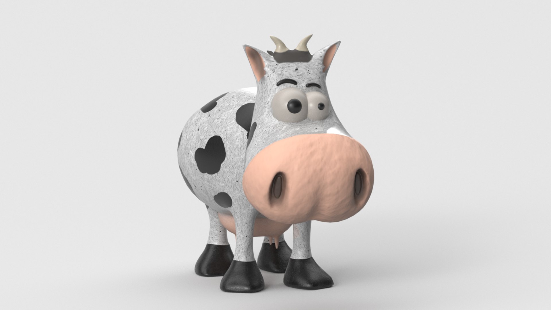 3D Animal Cartoon Cow - Low Poly Comic Unwapped 4K - TurboSquid 2003310