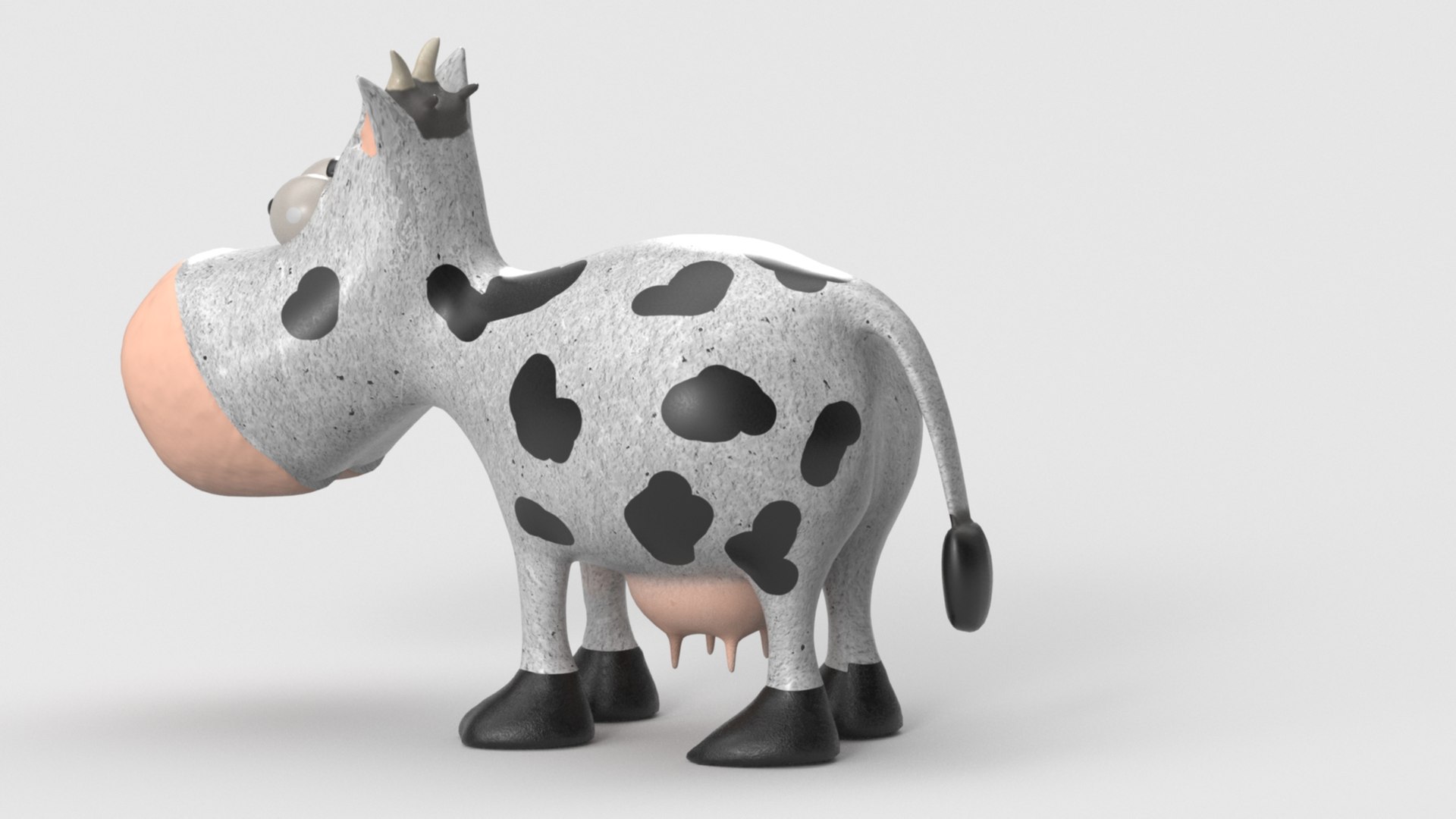 3D Animal Cartoon Cow - Low Poly Comic Unwapped 4K - TurboSquid 2003310
