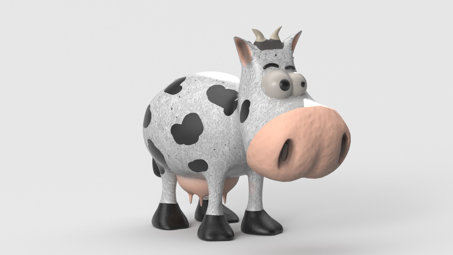 3D Animal Cartoon Cow - Low Poly Comic Unwapped 4K - TurboSquid 2003310