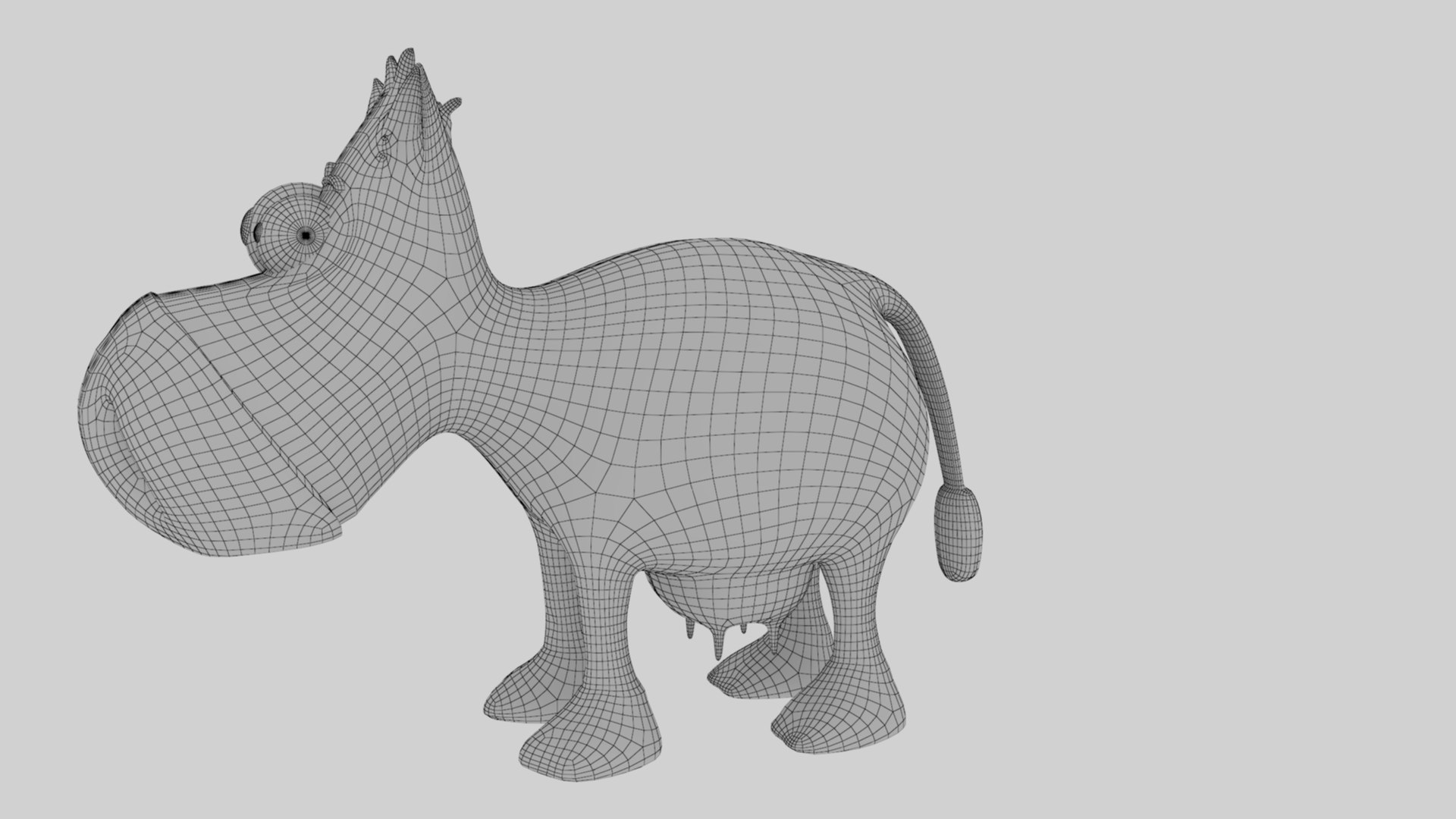 3D Animal Cartoon Cow - Low Poly Comic Unwapped 4K - TurboSquid 2003310