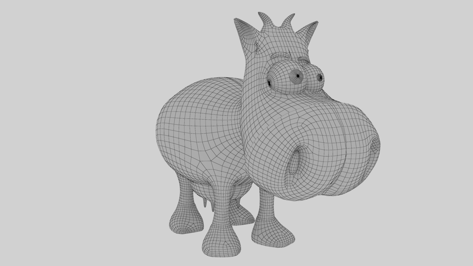 3D Animal Cartoon Cow - Low Poly Comic Unwapped 4K - TurboSquid 2003310