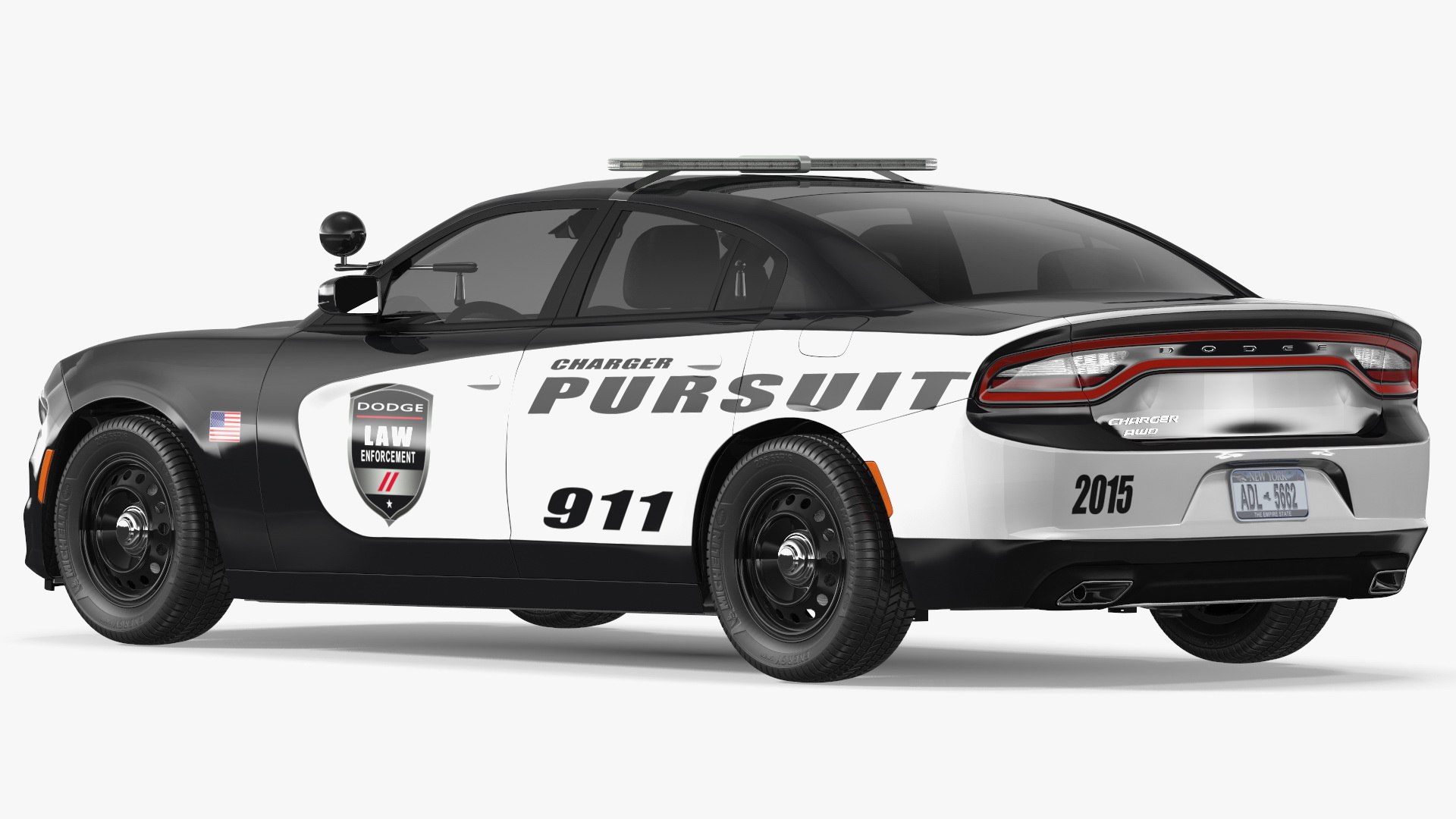 3d dodge charger 2015 police car model