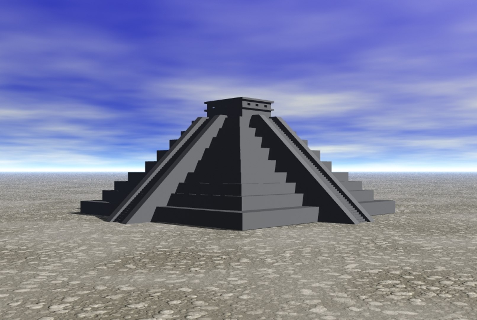 3ds Max Mayan Temple 4 Different