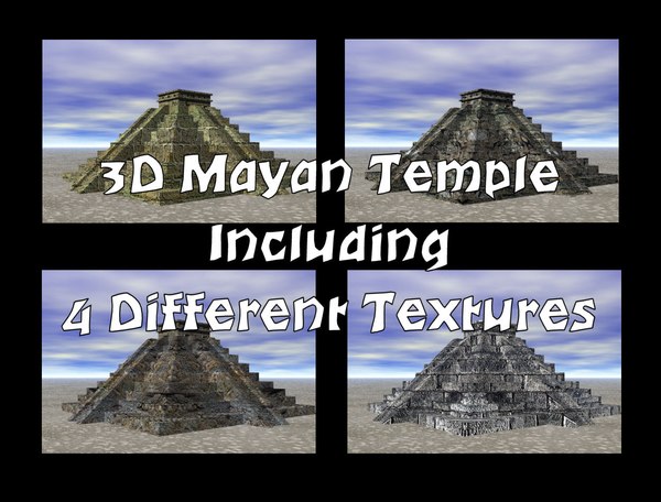 modelo 3d Templo Maya 3D con 4 Texturas Diferentes - TurboSquid 485586