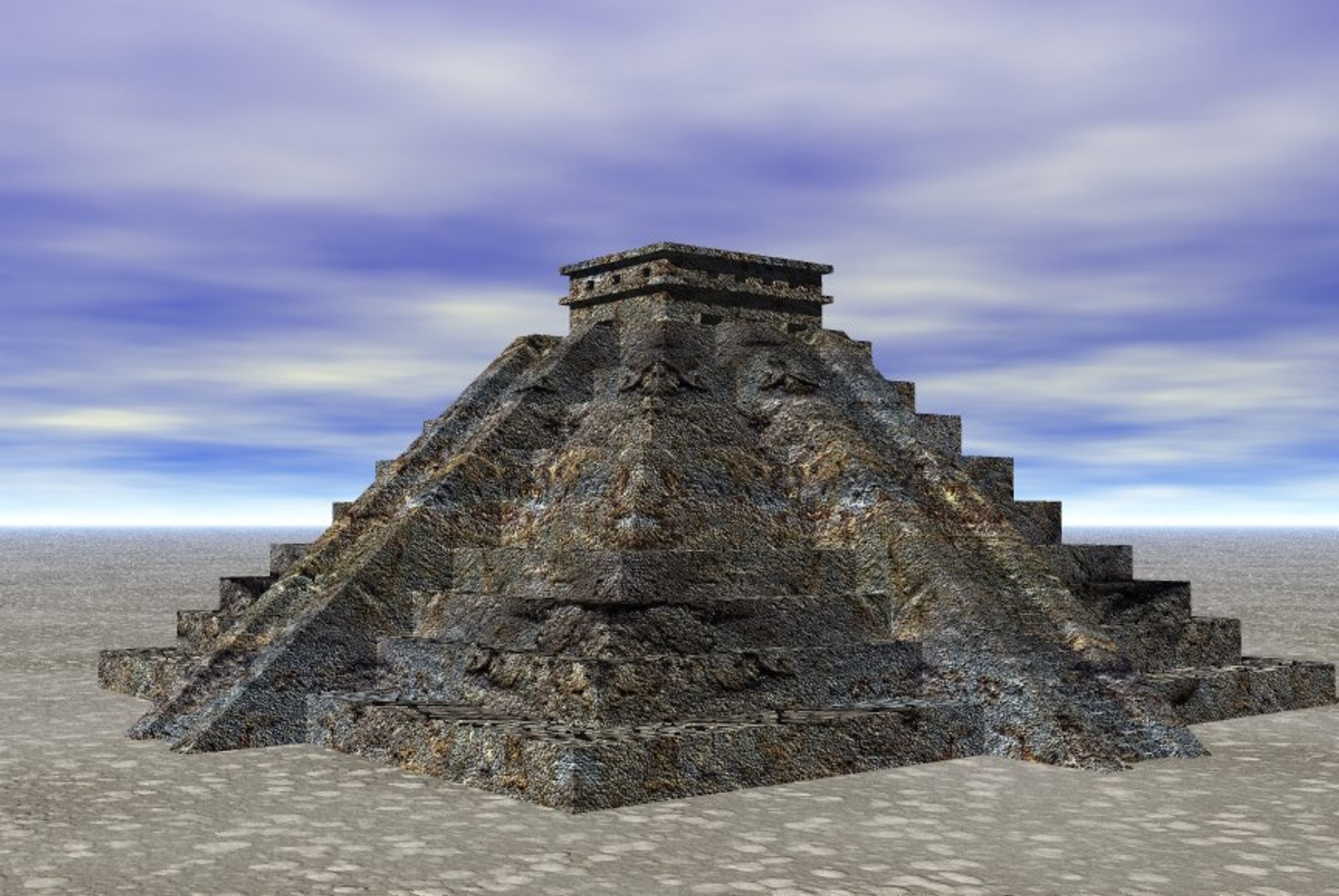 3ds Max Mayan Temple 4 Different