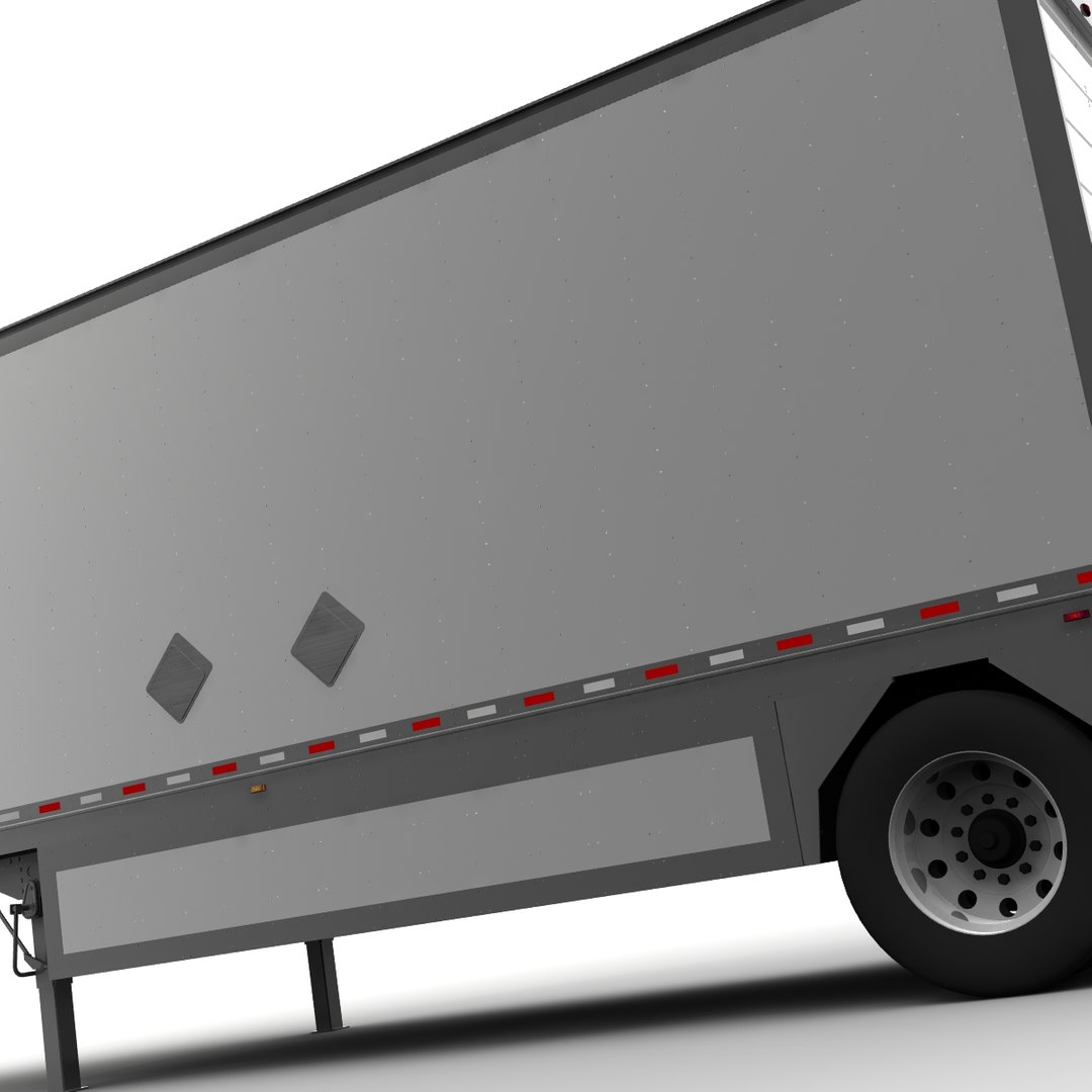 3d Model Double Pup Trailer 28ft