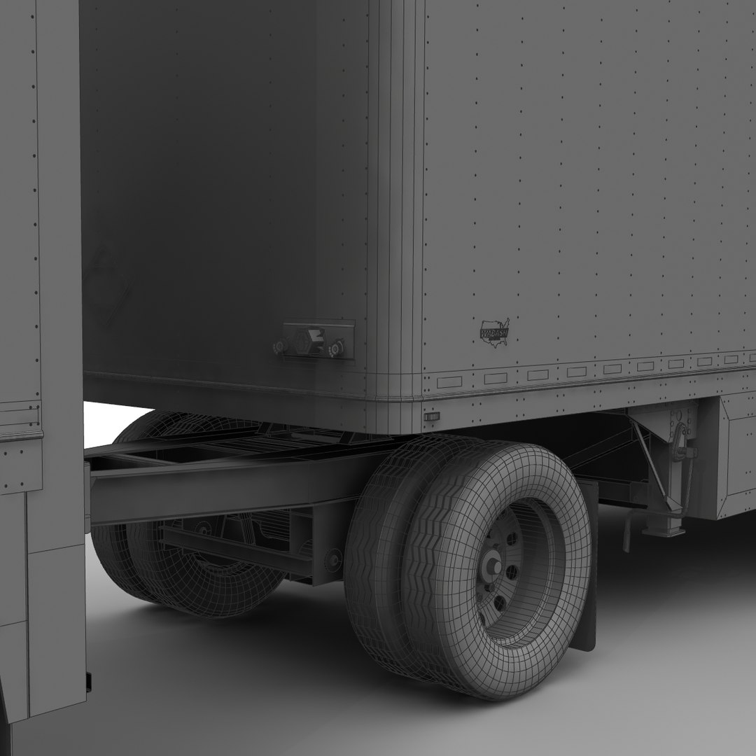 3d Model Double Pup Trailer 28ft