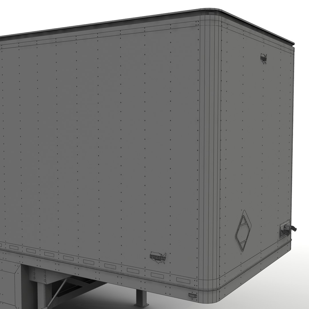 3d Model Double Pup Trailer 28ft