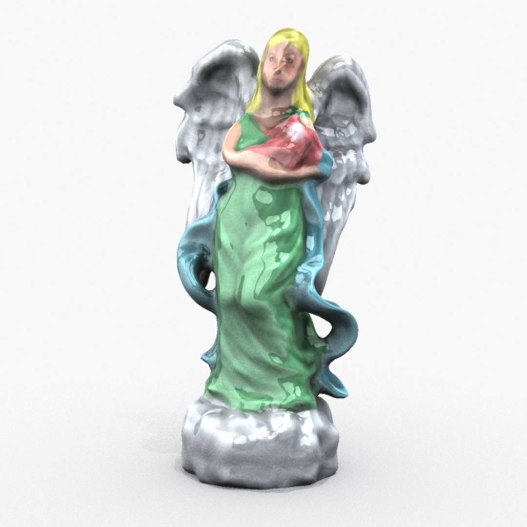3ds Max Porcelain Angel Statue