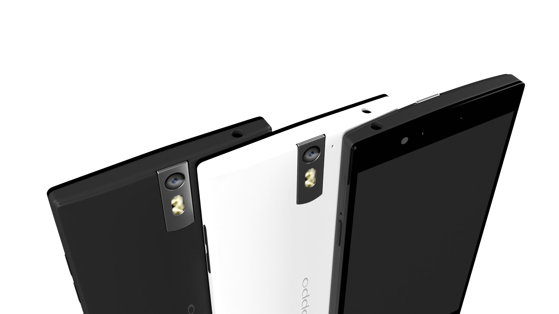 OPPO X909 Find 5 Black And White All Colors Model - TurboSquid 1909633