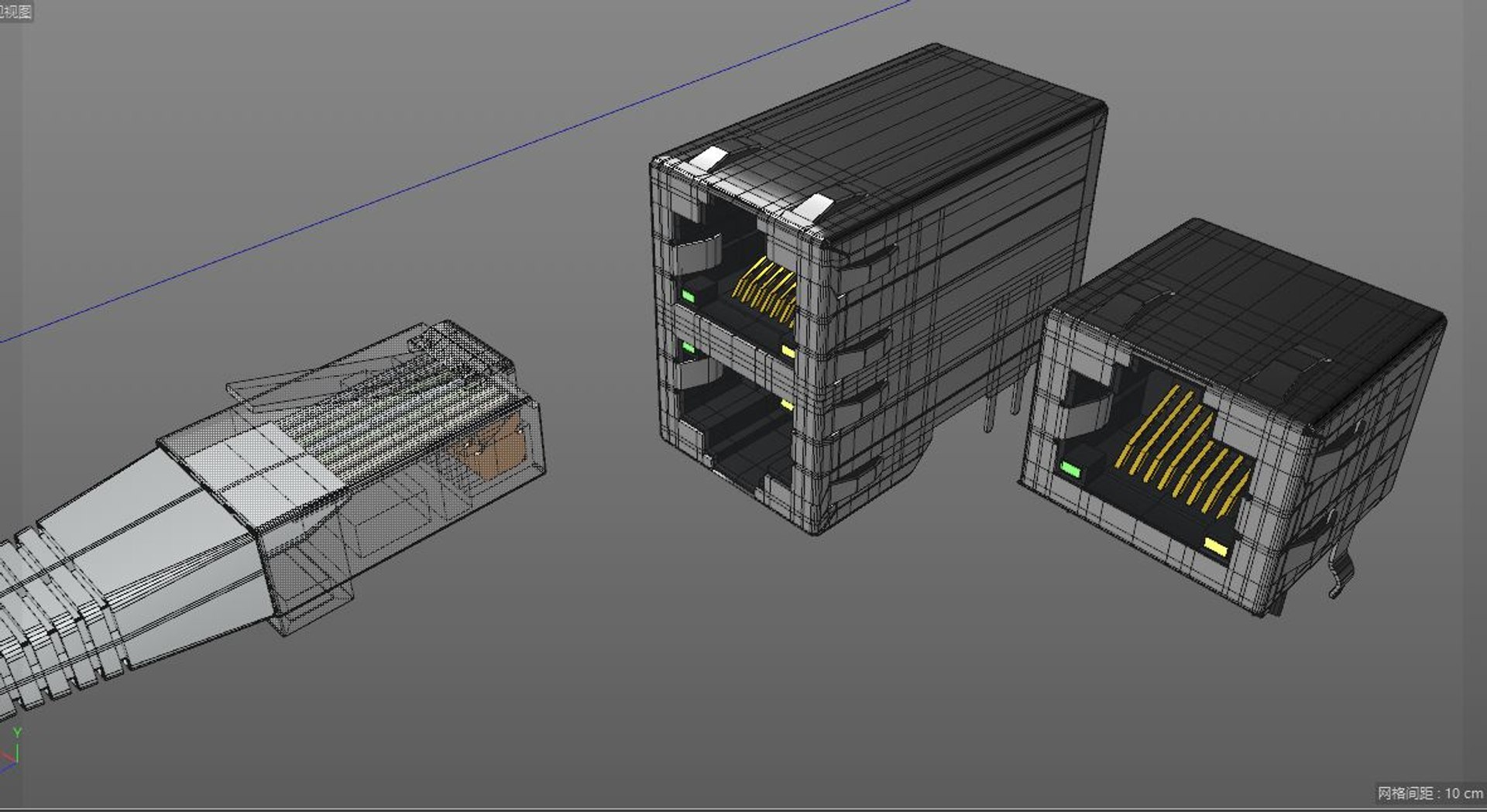 3D Ethernet Connector Rj45 F Model - TurboSquid 1247334