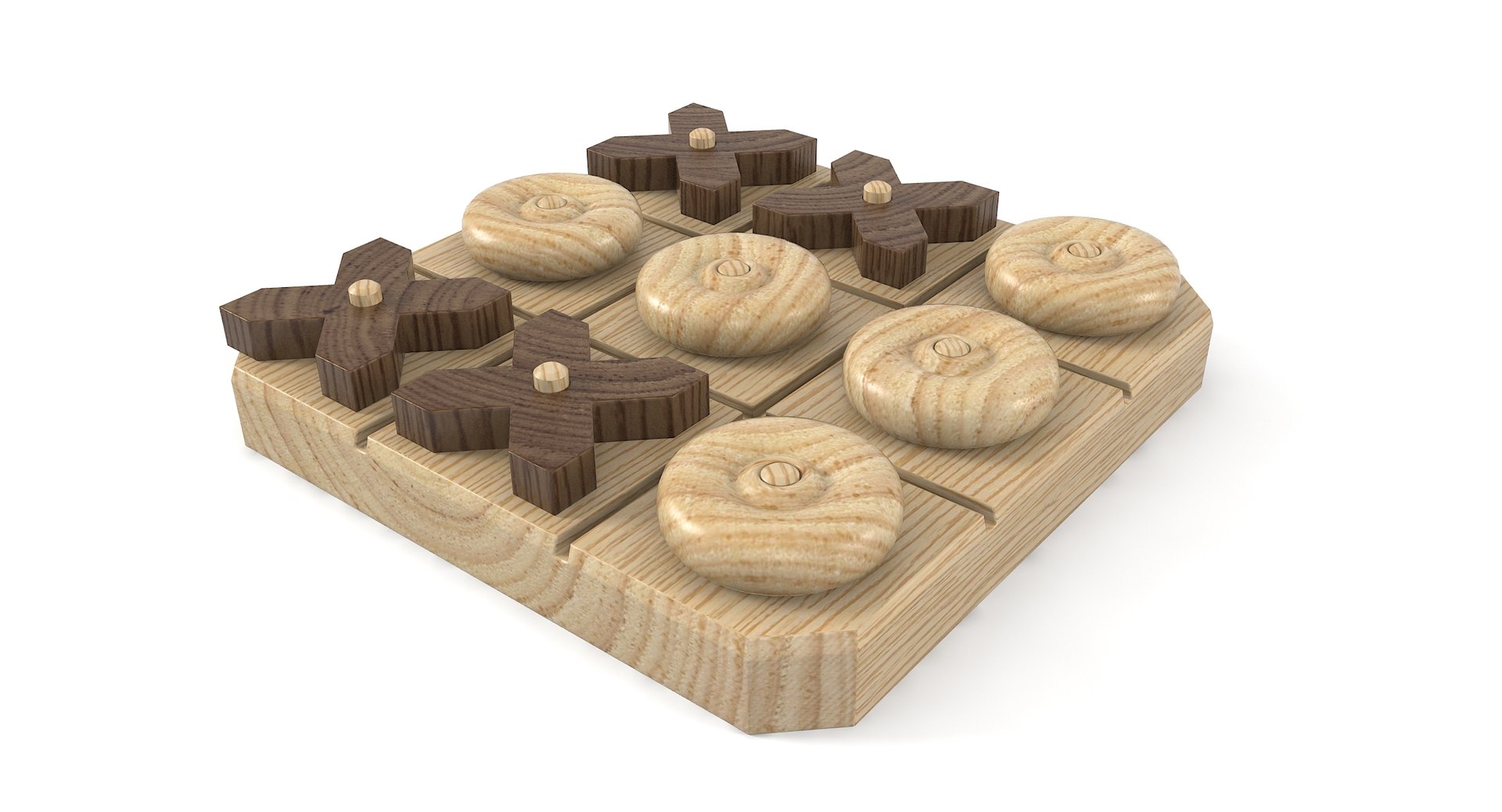 Tic-tac-toe Wooden Board 3D Model - TurboSquid 1241016