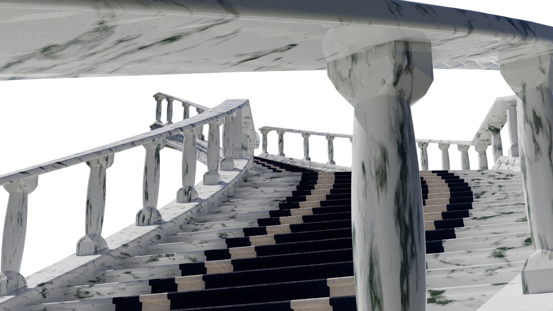 3D Architectural Marble Staircase - TurboSquid 2075607