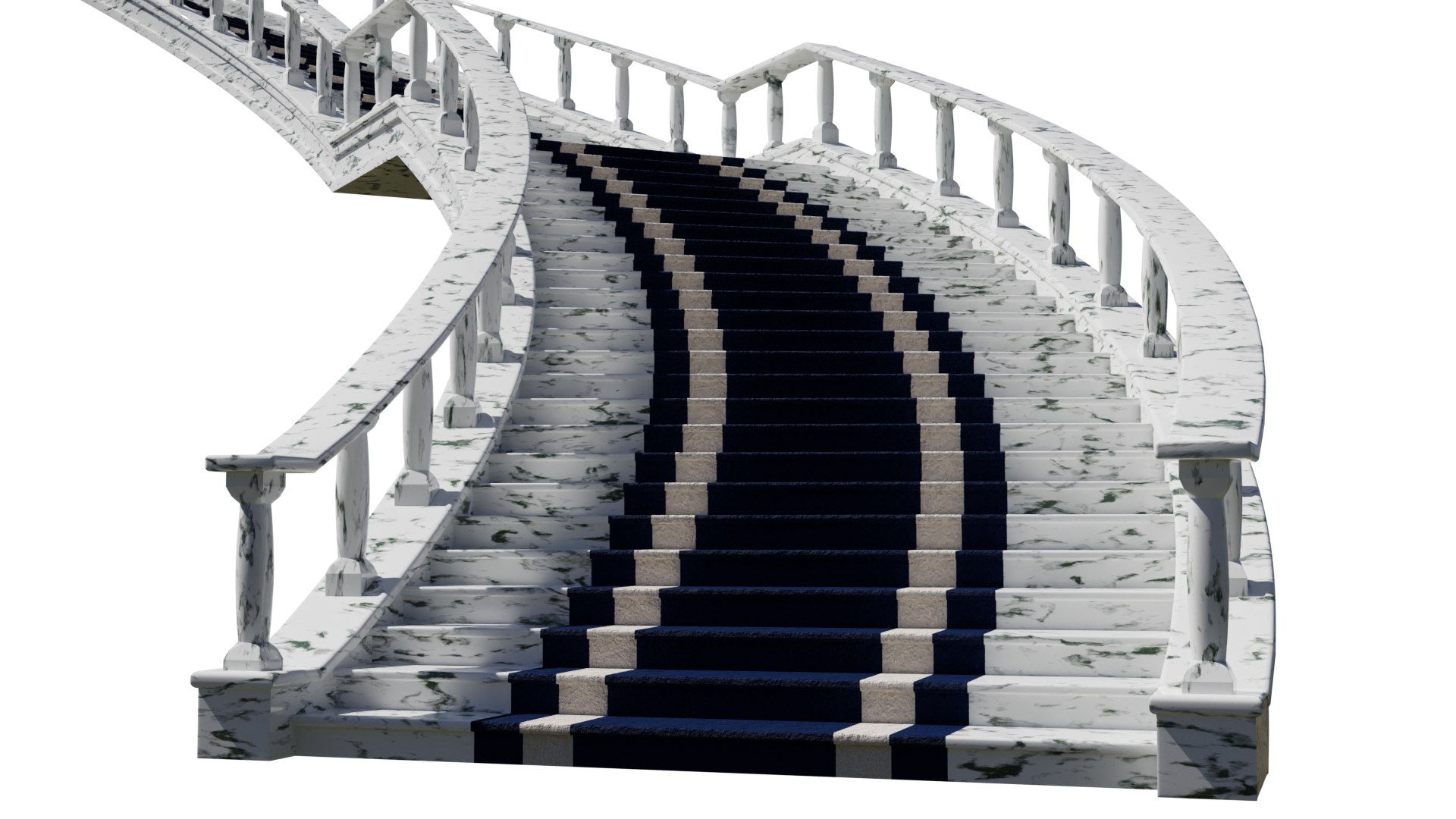 3D Architectural Marble Staircase - TurboSquid 2075607