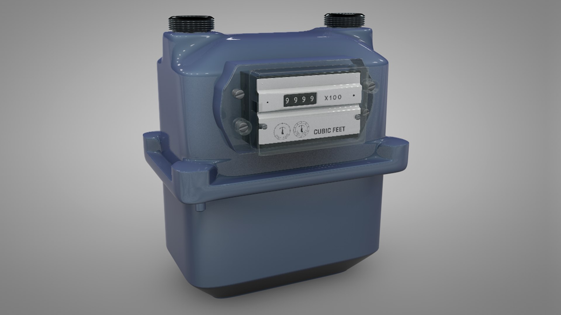 3D Gas Meter Bk-250 Blue Model - TurboSquid 1368936