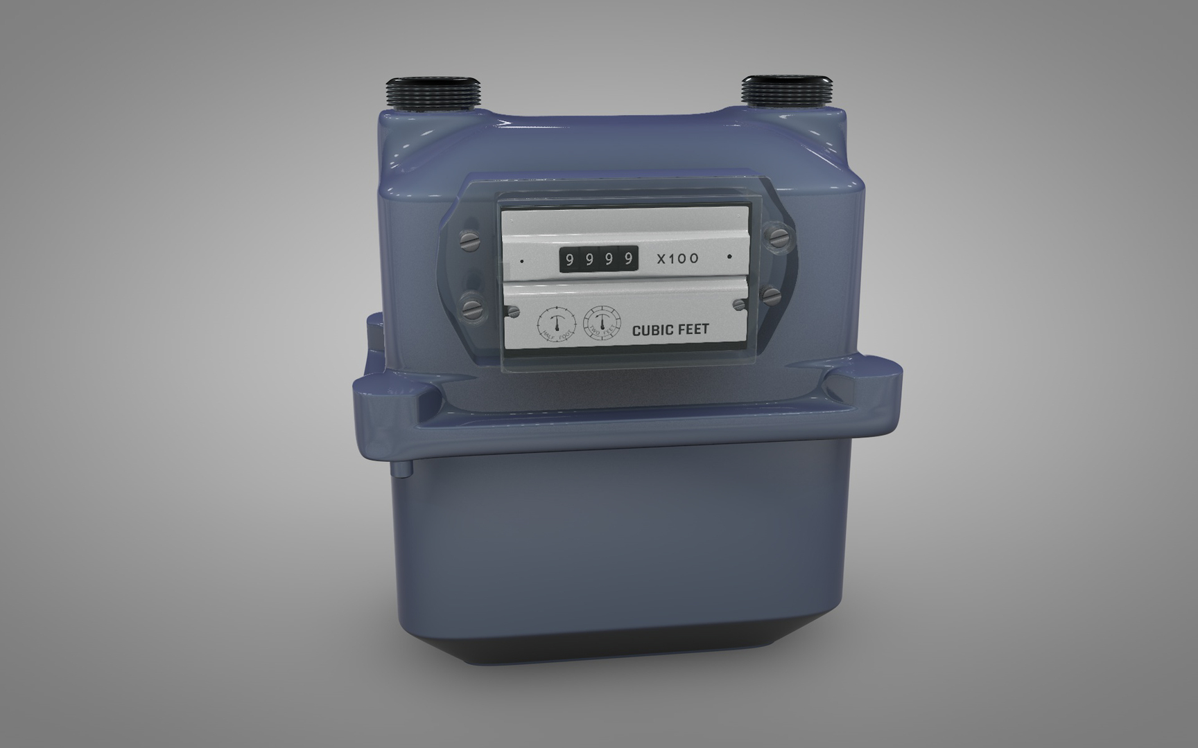 3D Gas Meter Bk-250 Blue Model - TurboSquid 1368936