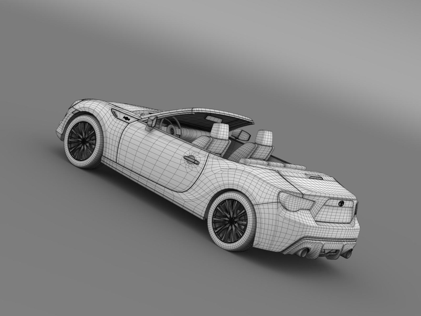 3d model toyota ft 86 open