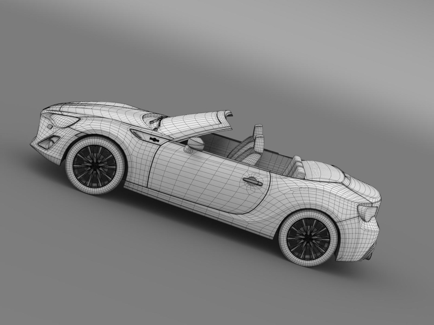 3d model toyota ft 86 open