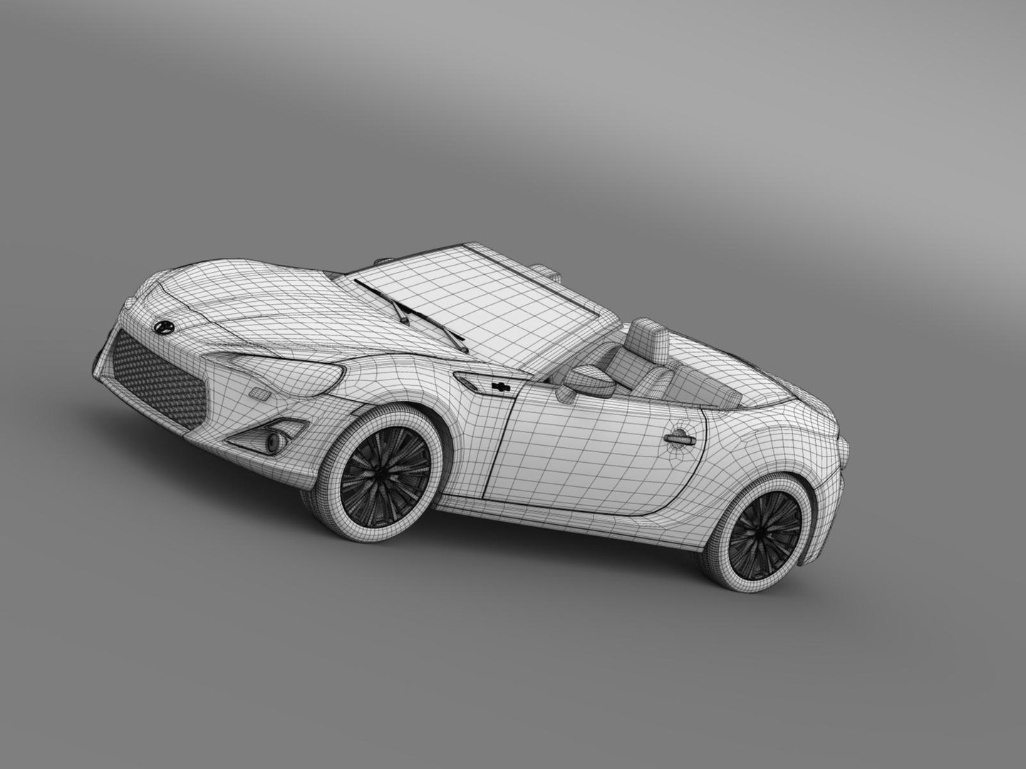 3d model toyota ft 86 open