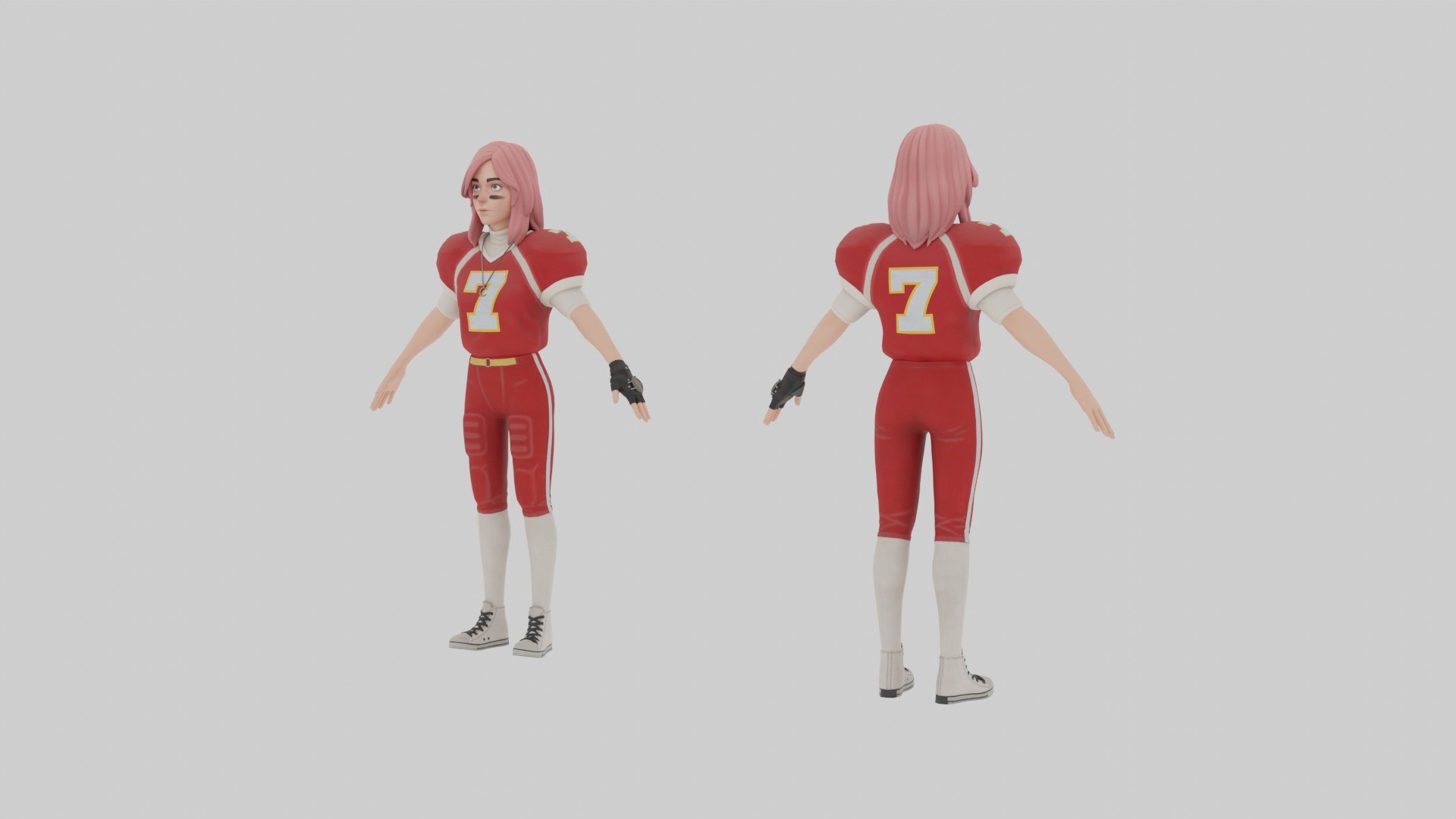 3D Football Girl model - TurboSquid 2062336