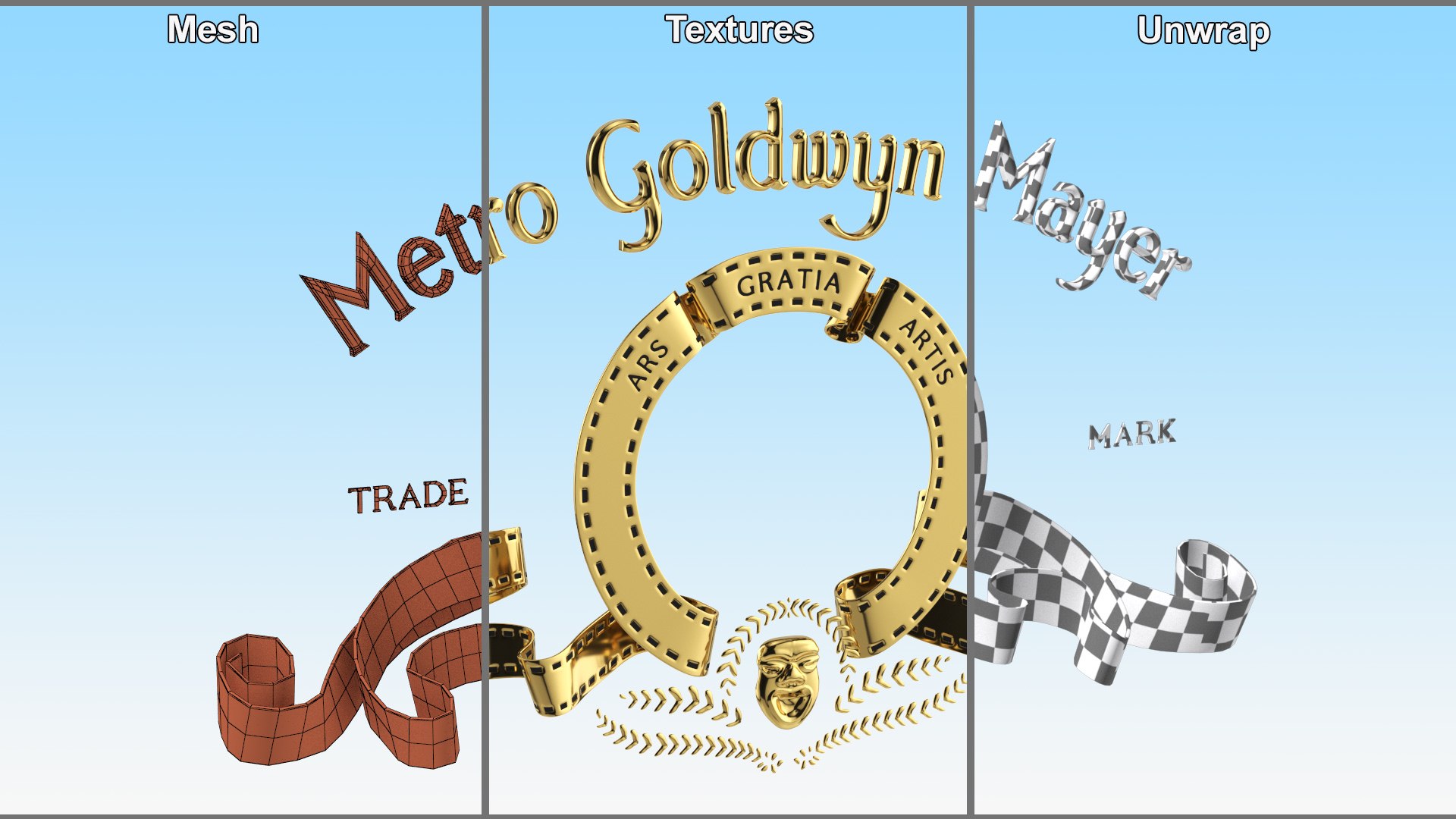 Film Studio Symbols Collection 3D Model - TurboSquid 2373496