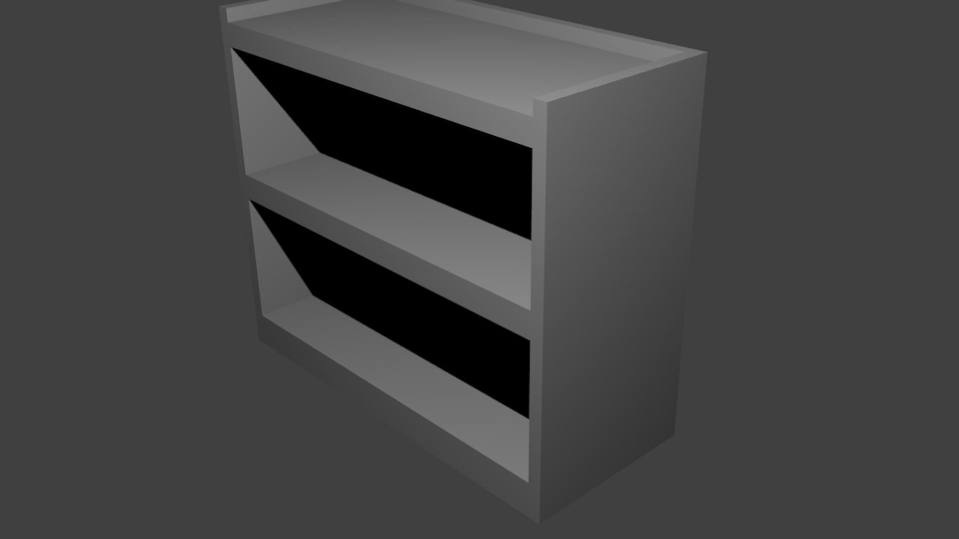 asset book shelf 3d model