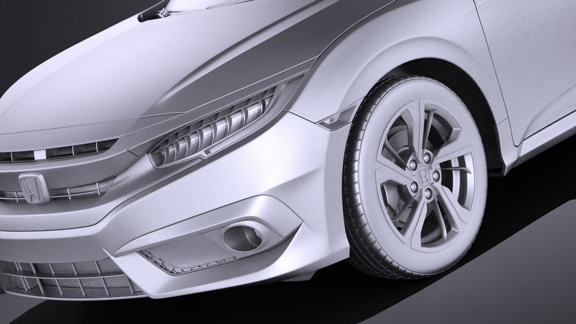 3d Honda Civic Sedan Model