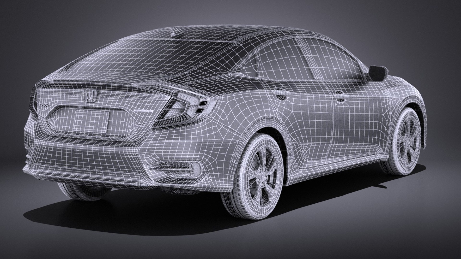 3d Honda Civic Sedan Model