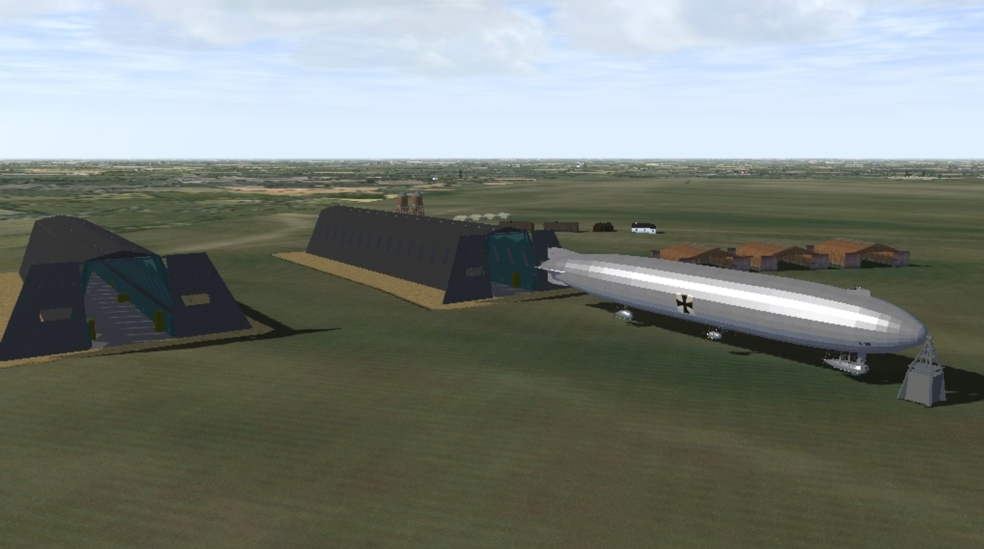 3D World War Zeppelin Hanger - TurboSquid 1208837